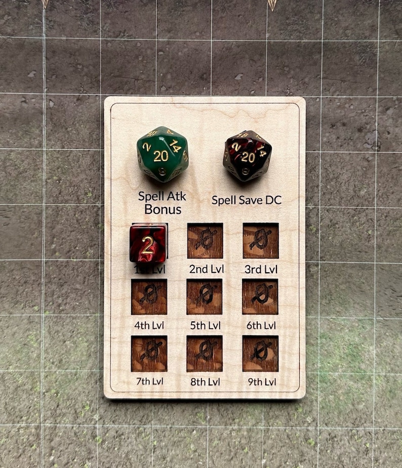 Handcrafted Wooden Spell Tracker for Rpgs - Etsy