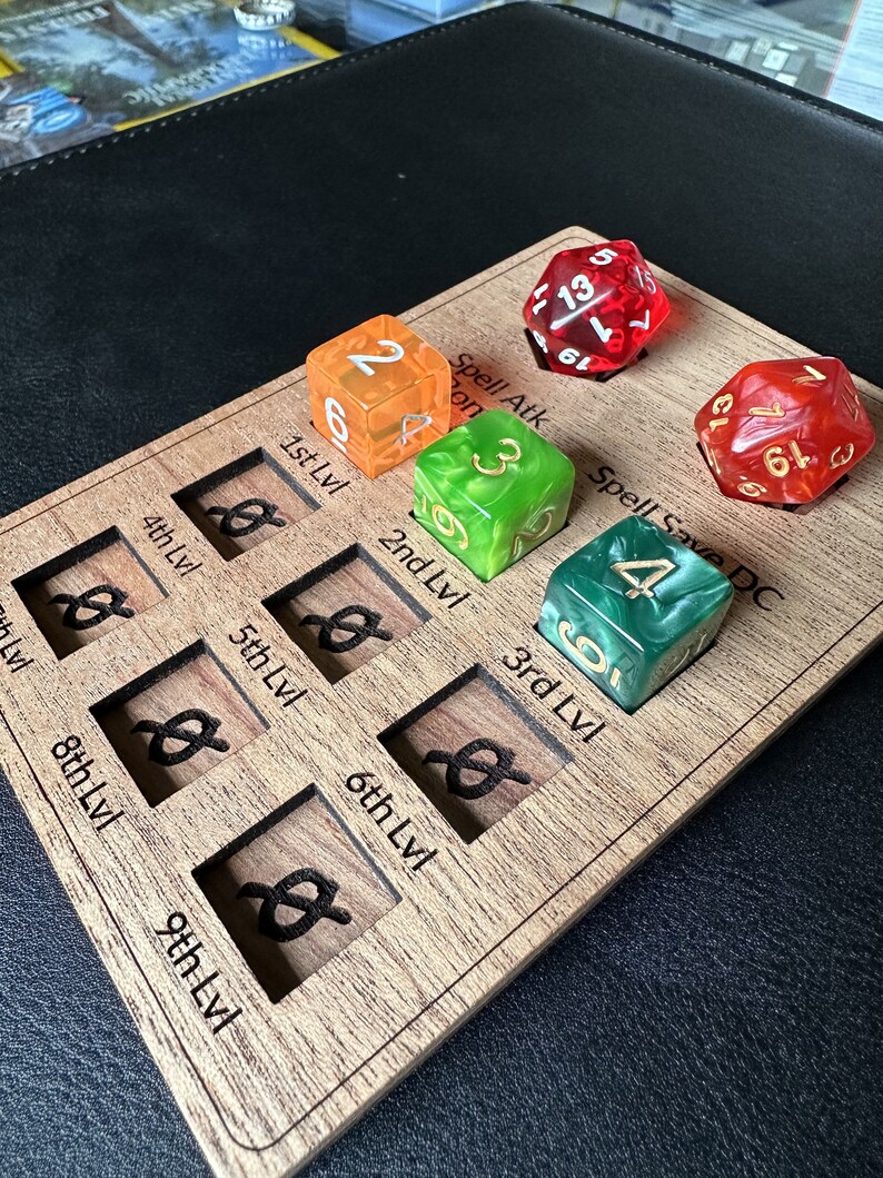 Handcrafted Wooden Spell Tracker for Rpgs - Etsy