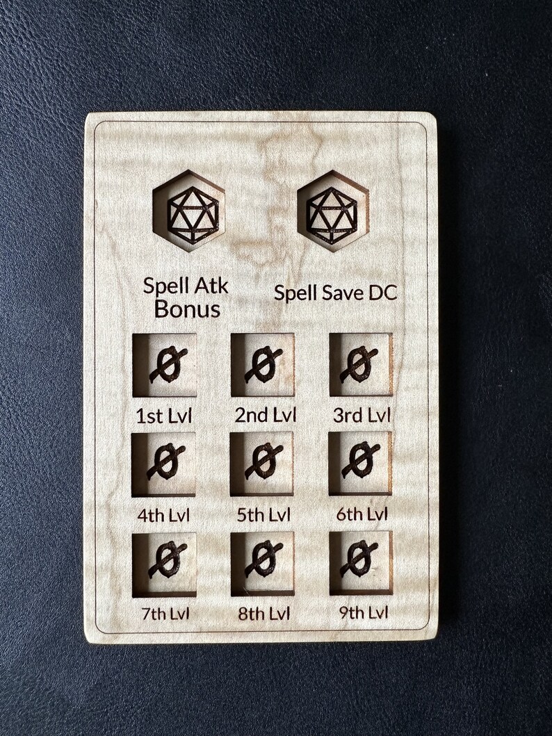 Handcrafted Wooden Spell Tracker for Rpgs - Etsy