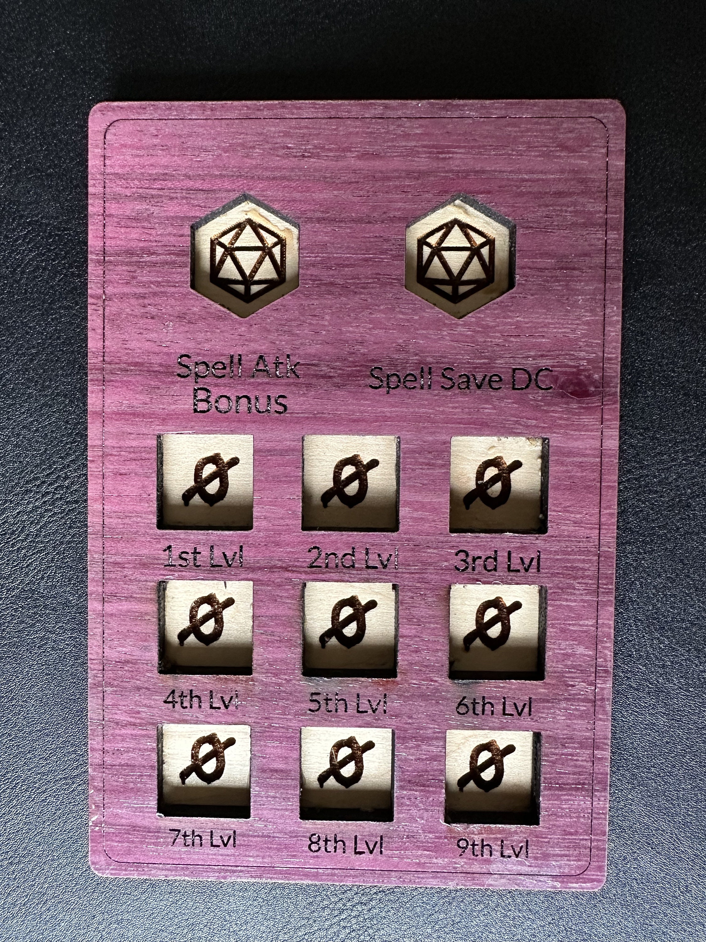 Handcrafted Wooden Spell Tracker for Rpgs - Etsy