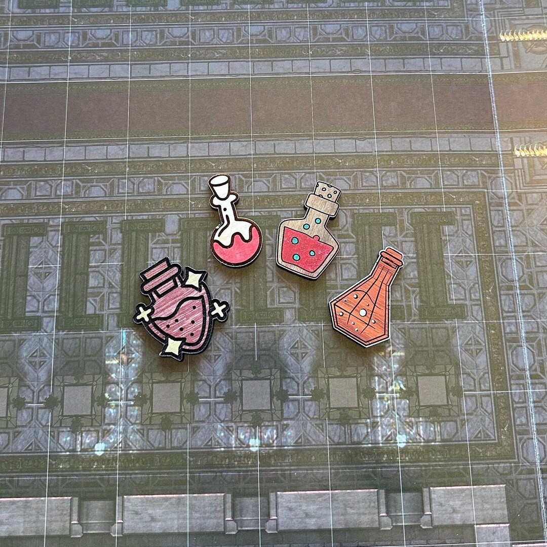 Enchanted Tokens: Wooden RPG Game Items - Etsy