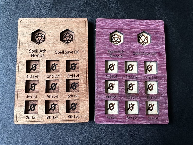 Handcrafted Wooden Spell Tracker for Rpgs - Etsy