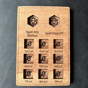 Handcrafted Wooden Spell Tracker for Rpgs - Etsy