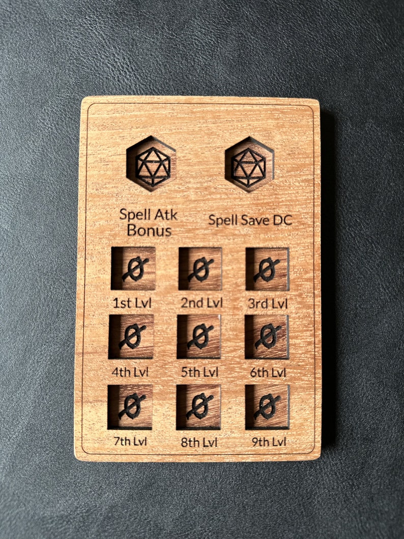 Handcrafted Wooden Spell Tracker for Rpgs - Etsy