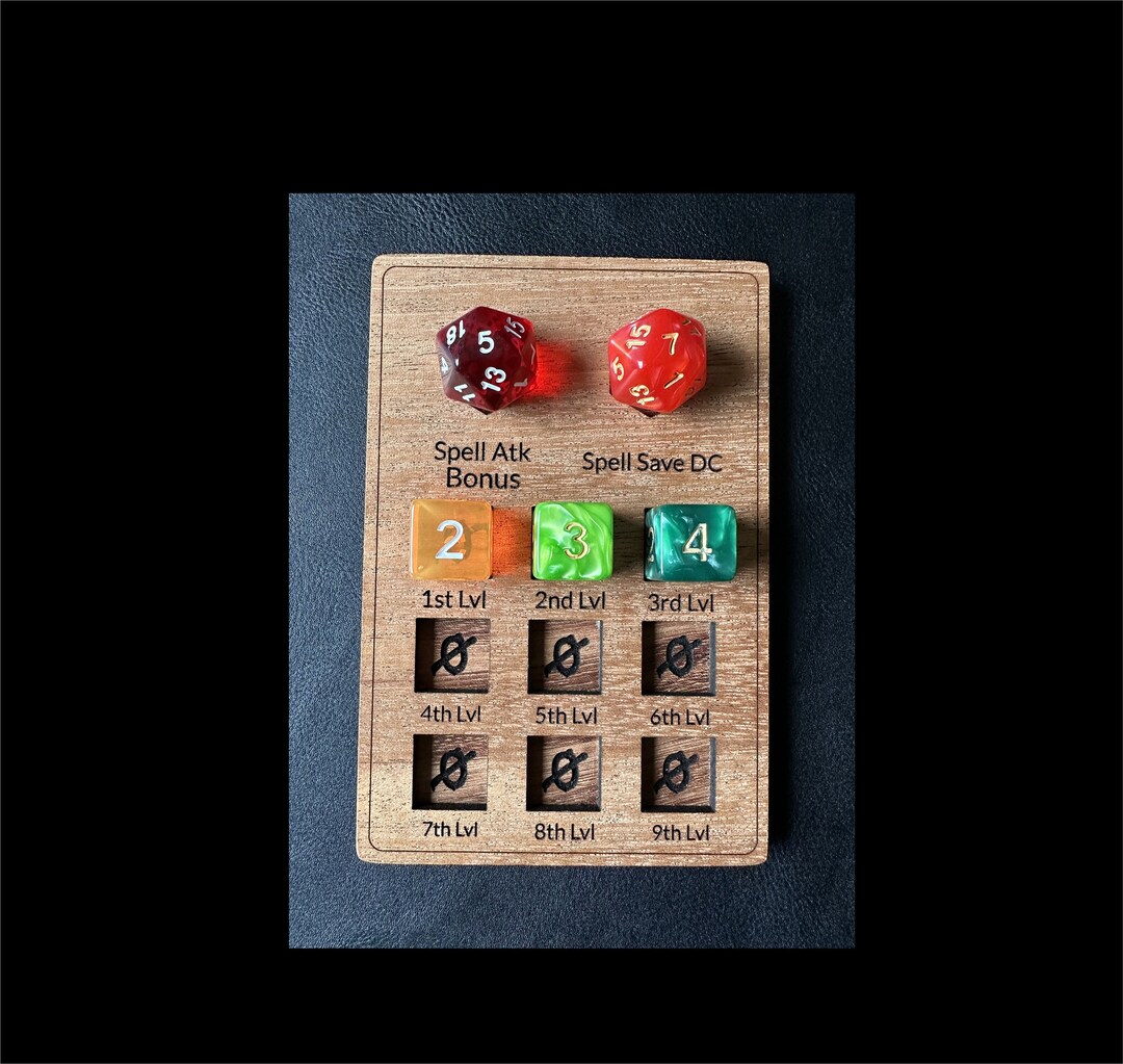 Handcrafted Wooden Spell Tracker for Rpgs - Etsy