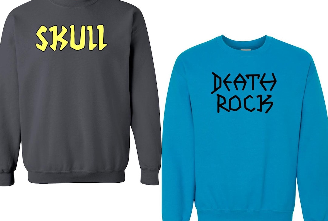 Crewneck Sweatshirt Soft Cotton Death Rock / Skull Shirt Beavis and ...