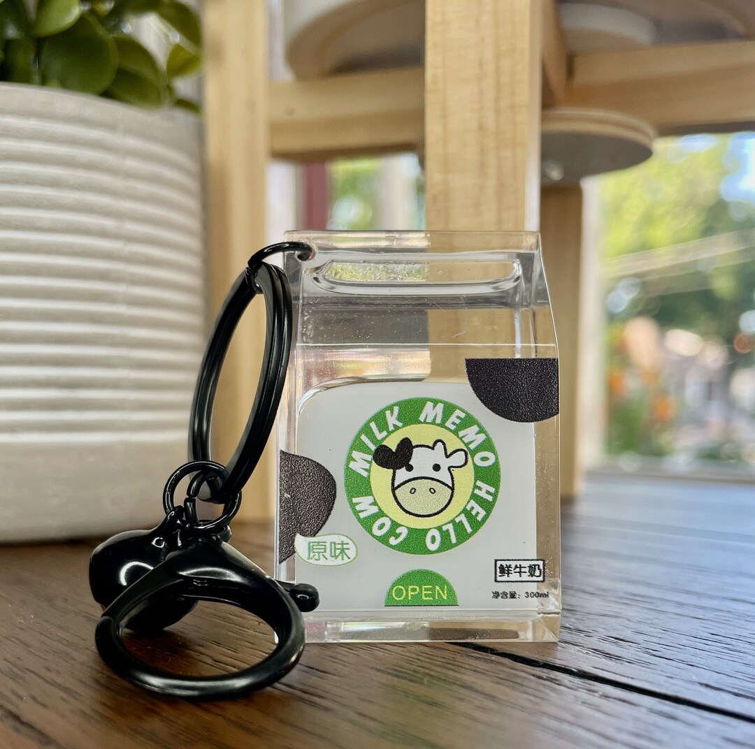 Milk Carton Keychain Bridesmaid Box Cow Design Vaca Cute - Etsy