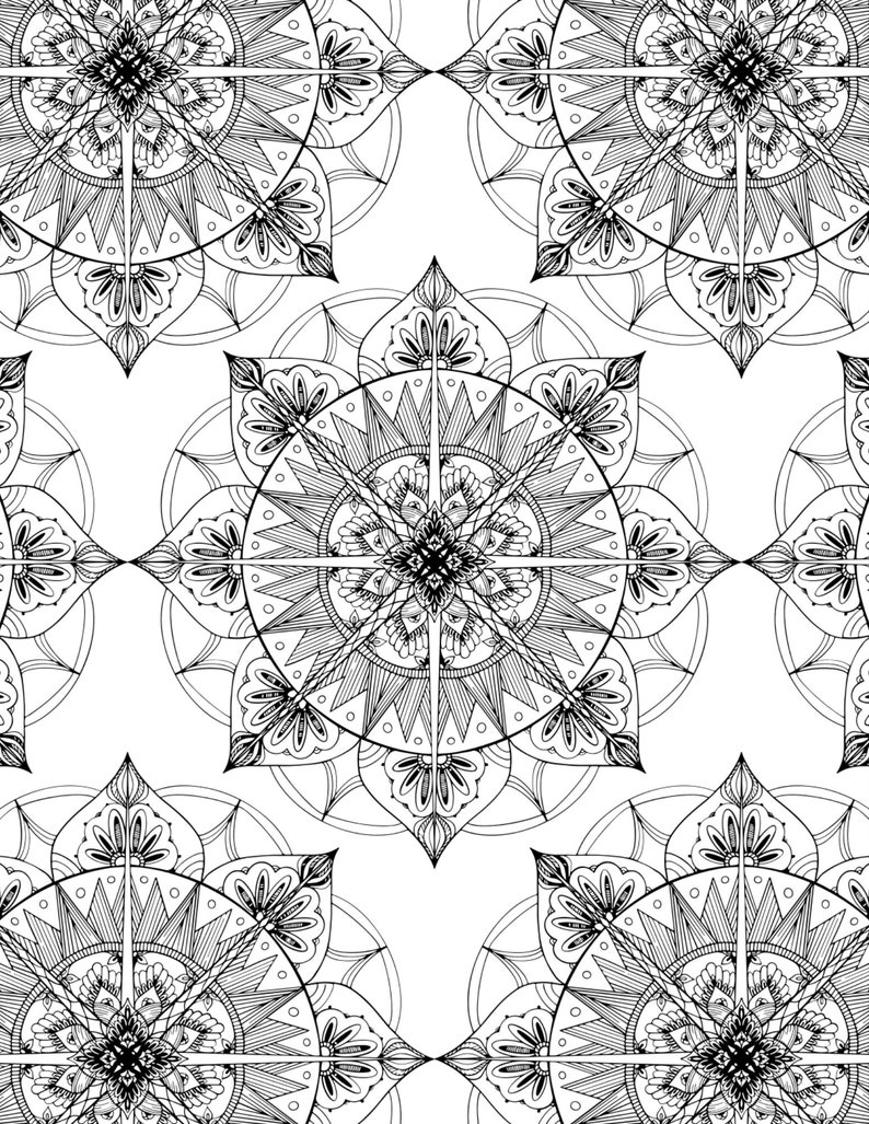 55 Teen/adult Coloring Pages — Succulents — Mandalas — Flowers - Etsy
