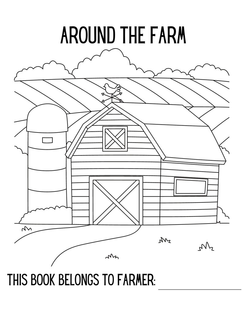 43 Pages — Around the Farm — Activity and Coloring Sheets - Etsy