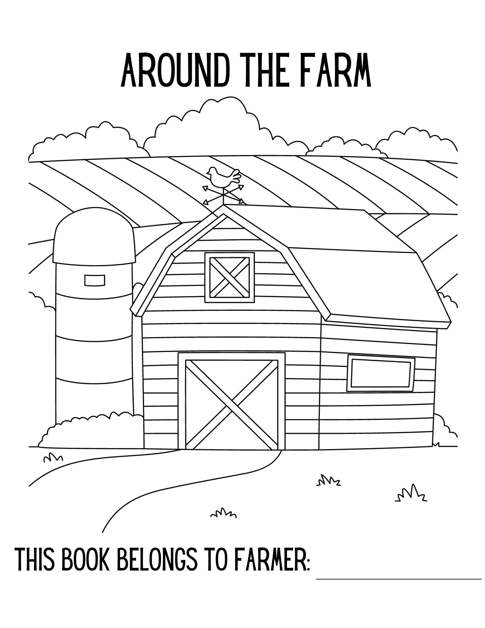 43 Pages — Around the Farm — Activity and Coloring Sheets - Etsy