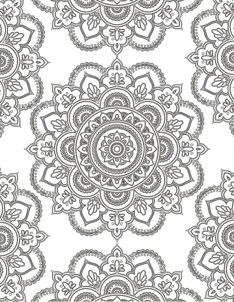 55 Teen/adult Coloring Pages — Succulents — Mandalas — Flowers - Etsy