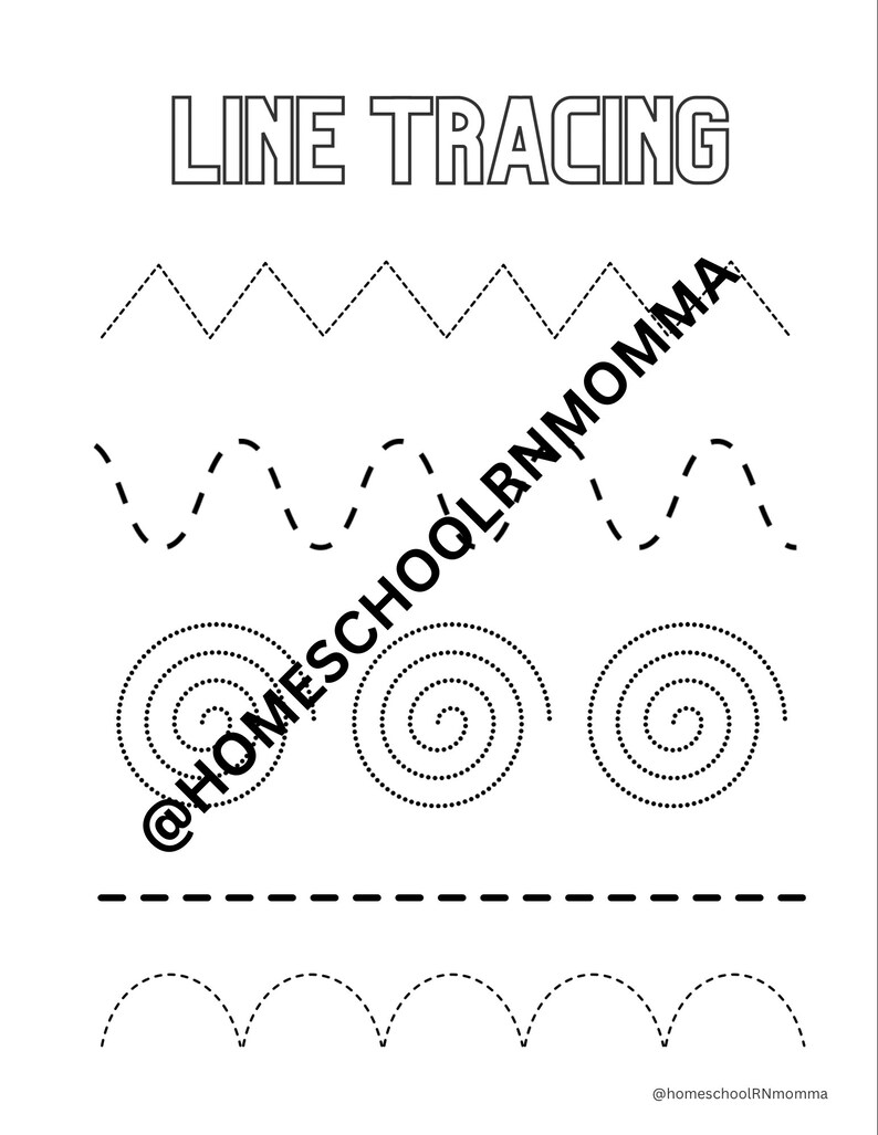 Tracing Pages for Toddlers - Etsy