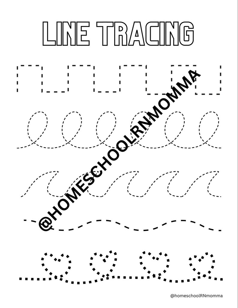 Tracing Pages for Toddlers - Etsy
