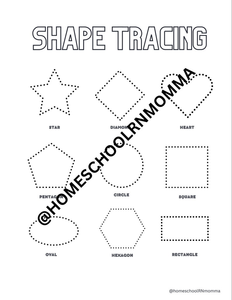 Tracing Pages for Toddlers - Etsy