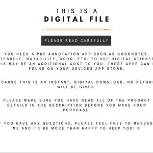 Digital Reading Journal Stickers | Digital Planner Stickers ...