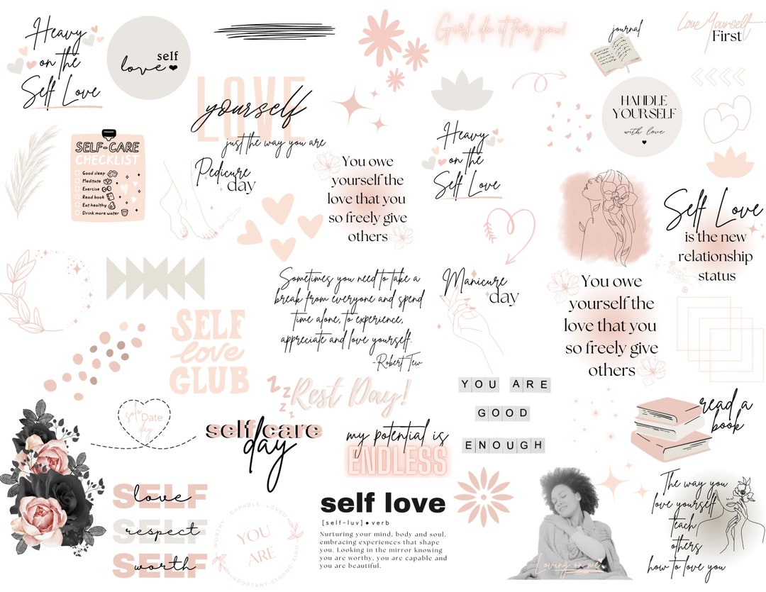 Self Love Stickers | Digital Planner Stickers Motivational | Pre ...