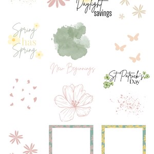 March Stickers | Digital Planner Stickers Motivational | Pre-cropped ...