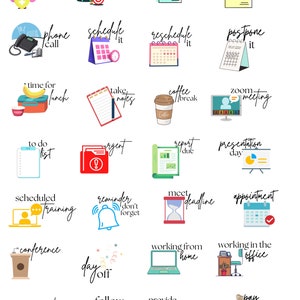 Workday Digital Planner Stickers: Goodnotes Pre-cropped PNG Clipart - Etsy