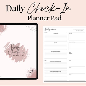 Digital Daily Check-in Planner | Self Care, iPad Planner, Goodnotes ...