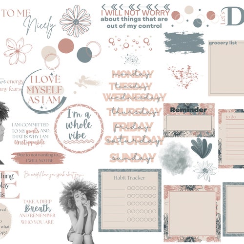 Summertime Digital Planner Stickers Summer Pre-cropped - Etsy