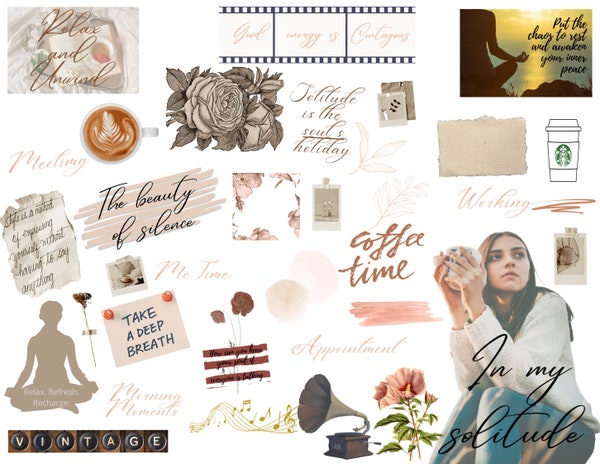 Mood Board Sticker Set - Etsy Canada