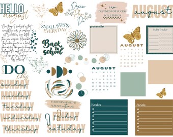 Everyday Icon Digital Planner Stickers Dark Mode Stickers pre-cropped ...