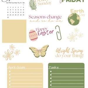 April Stickers | Digital Planner Stickers Motivational | Pre-cropped ...