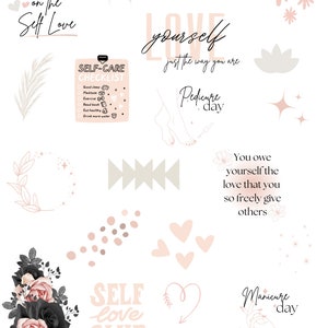 Self Love Stickers | Digital Planner Stickers Motivational | Pre ...