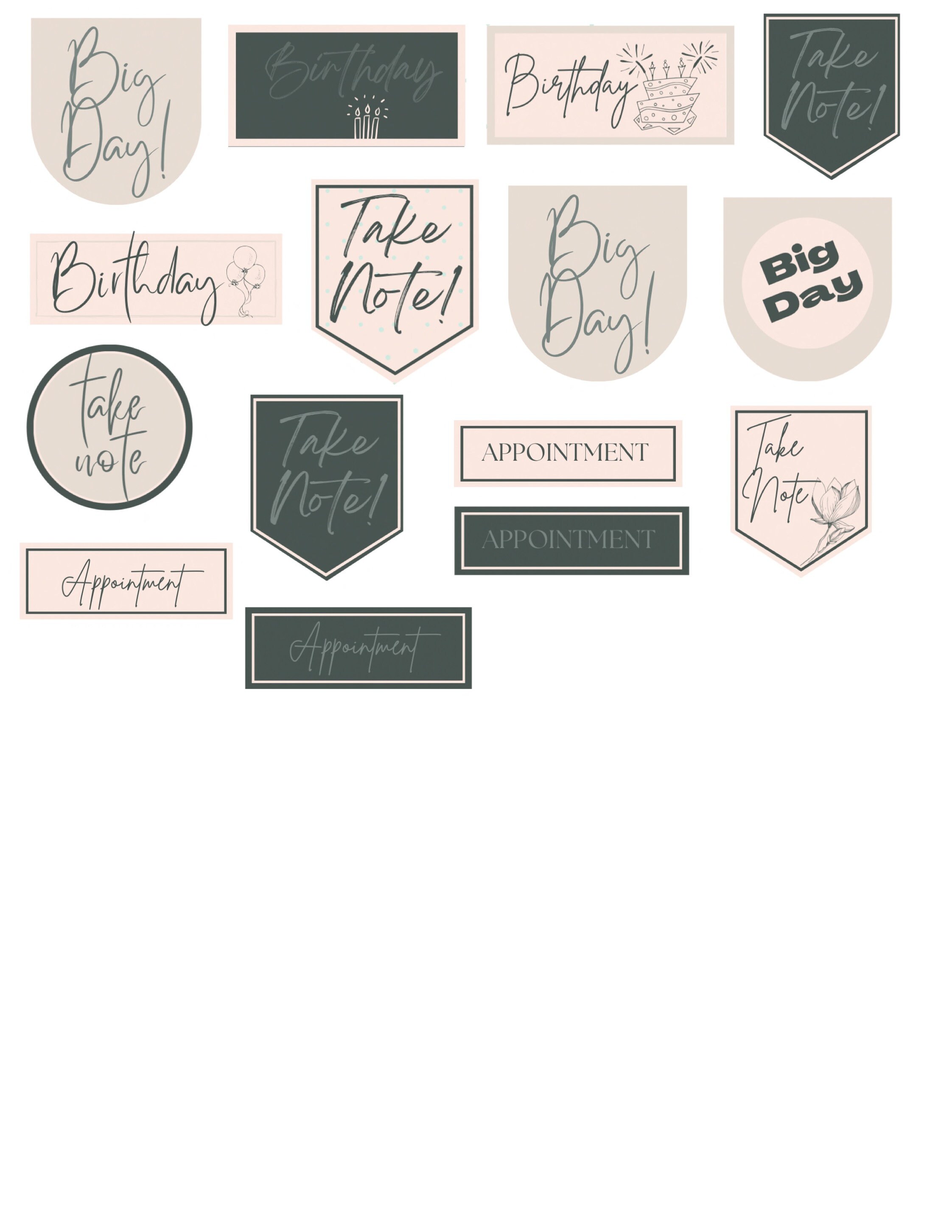 Day 2 Day Green by Ashlee Digital Studio Digital Planner - Etsy