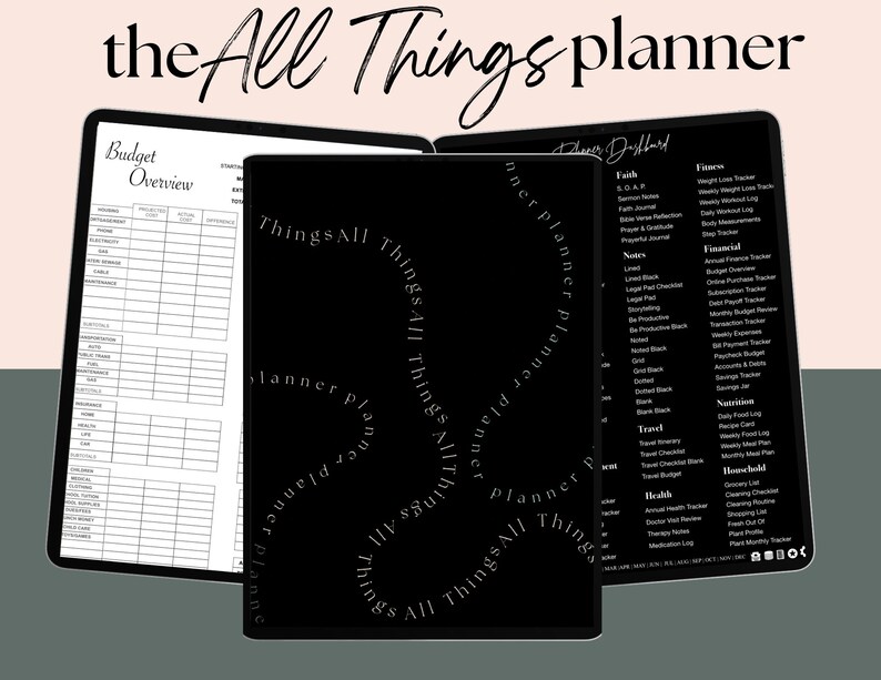 The All Things Planner Aesthetic Digital Planner Mac Digital - Etsy