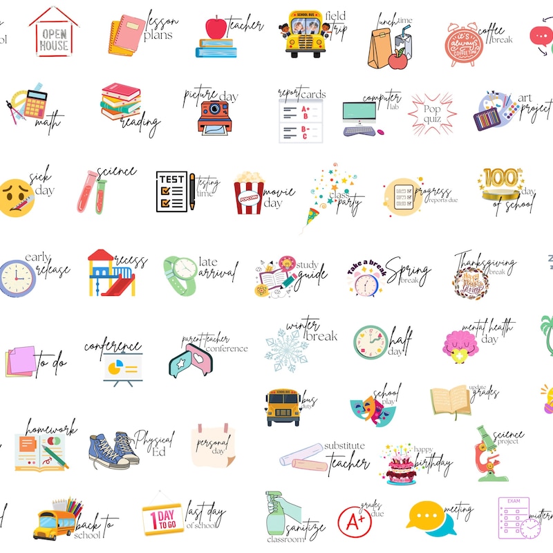 Planner Icon Clipart - Etsy