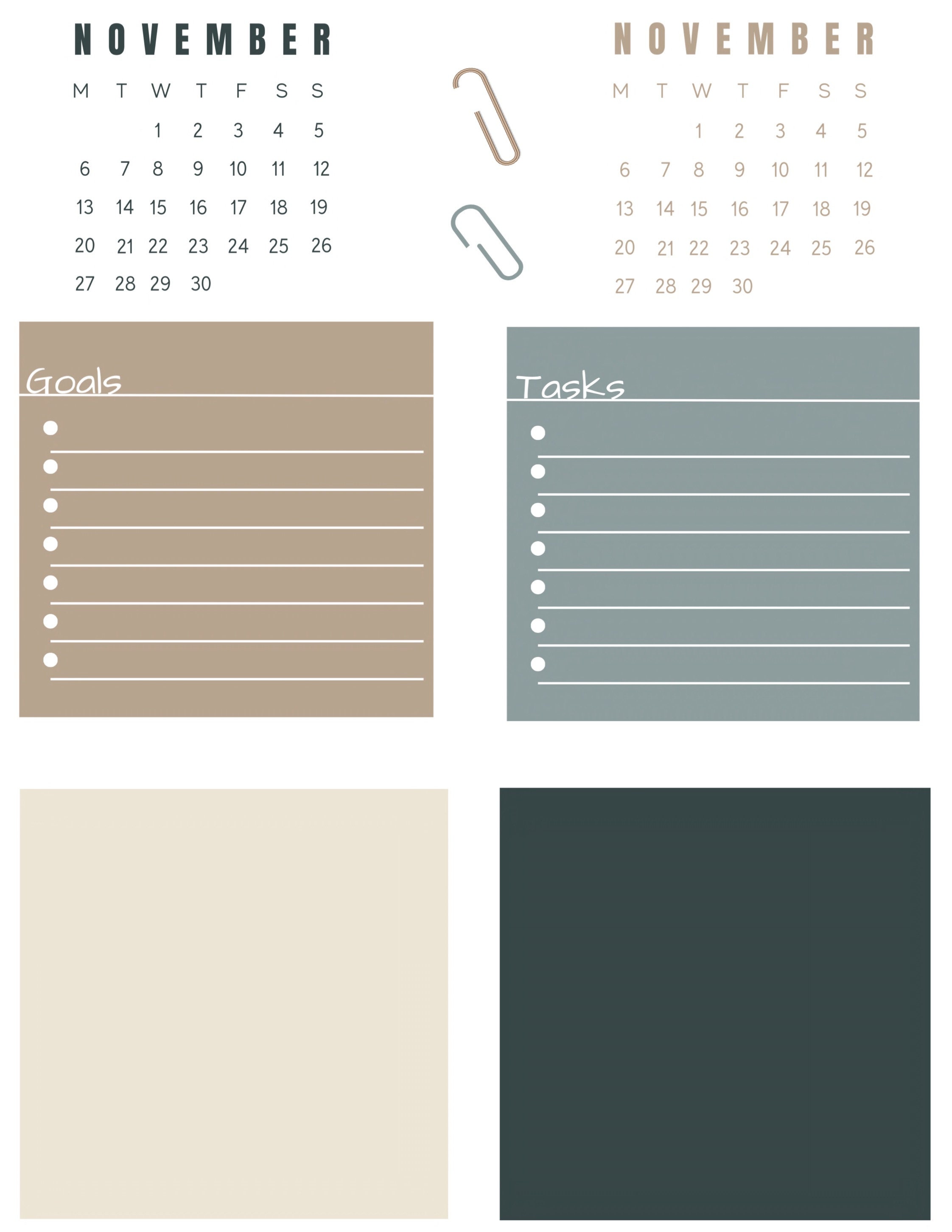 November Stickers Digital Planner Stickers Motivational Pre-cropped ...