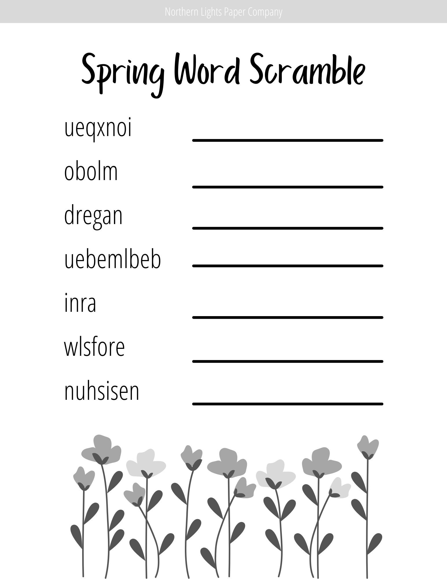 Spring Word Scramble | Activity, School, Classroom, Seasonal, Spring ...