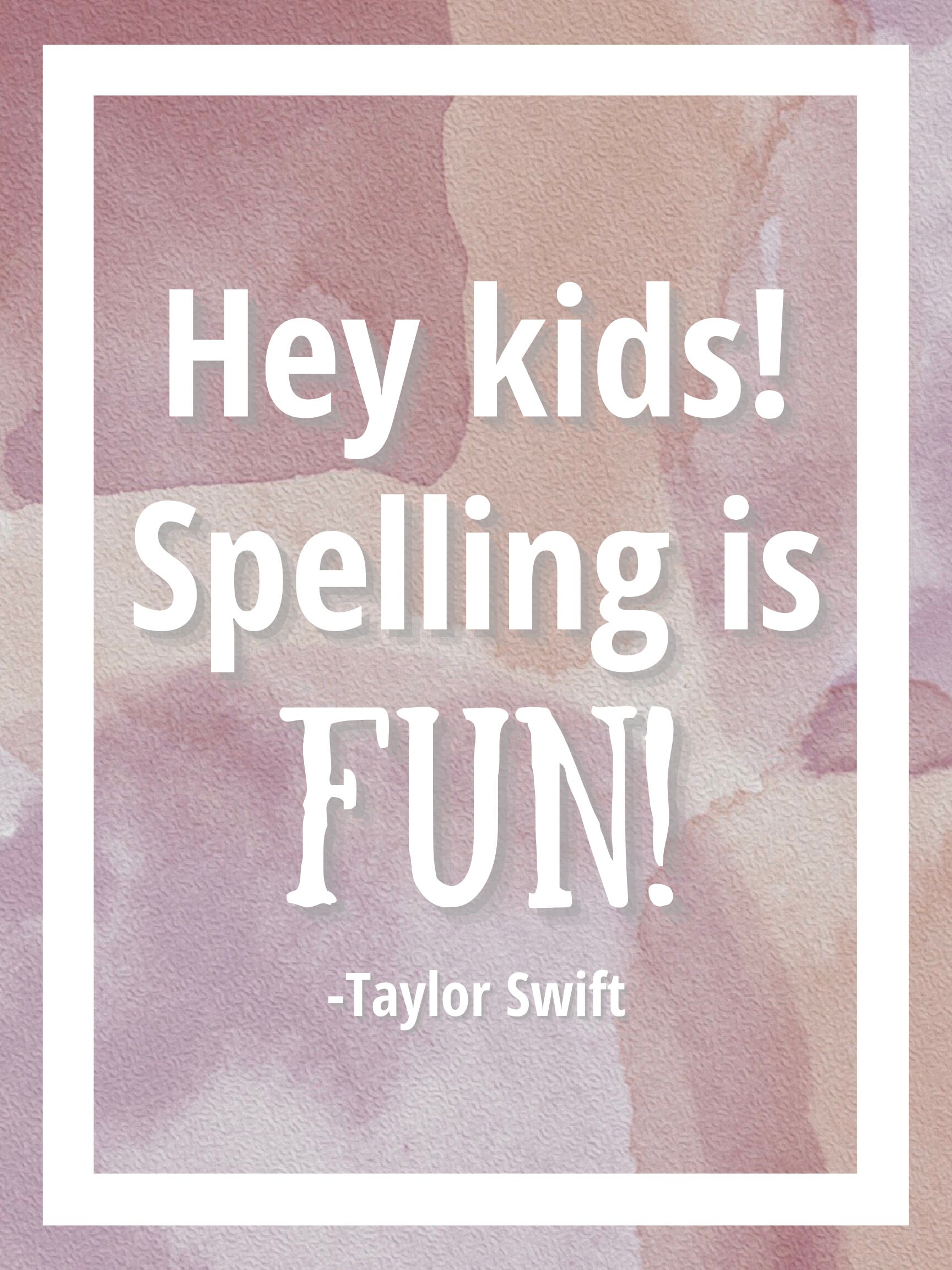 Spelling is Fun! Poster | Classroom, Elementary School, Taylor Swift ...