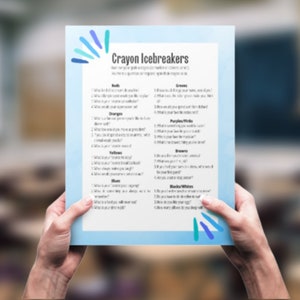 Crayon Icebreakers | Meetings, Classroom, Groups, Activity - Etsy