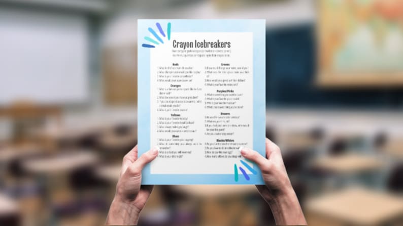 Crayon Icebreakers | Meetings, Classroom, Groups, Activity - Etsy