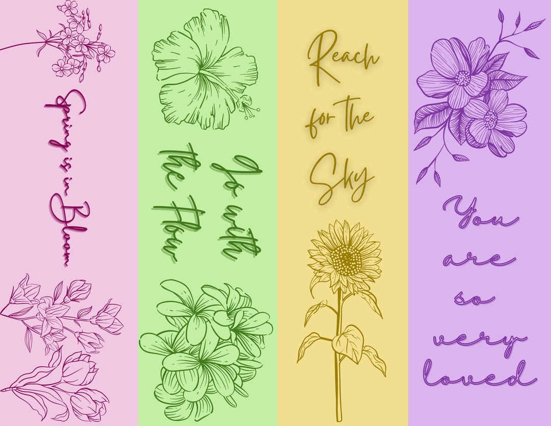 Springtime Sketch Bookmarks | Printable, Great for Teachers, Reading ...
