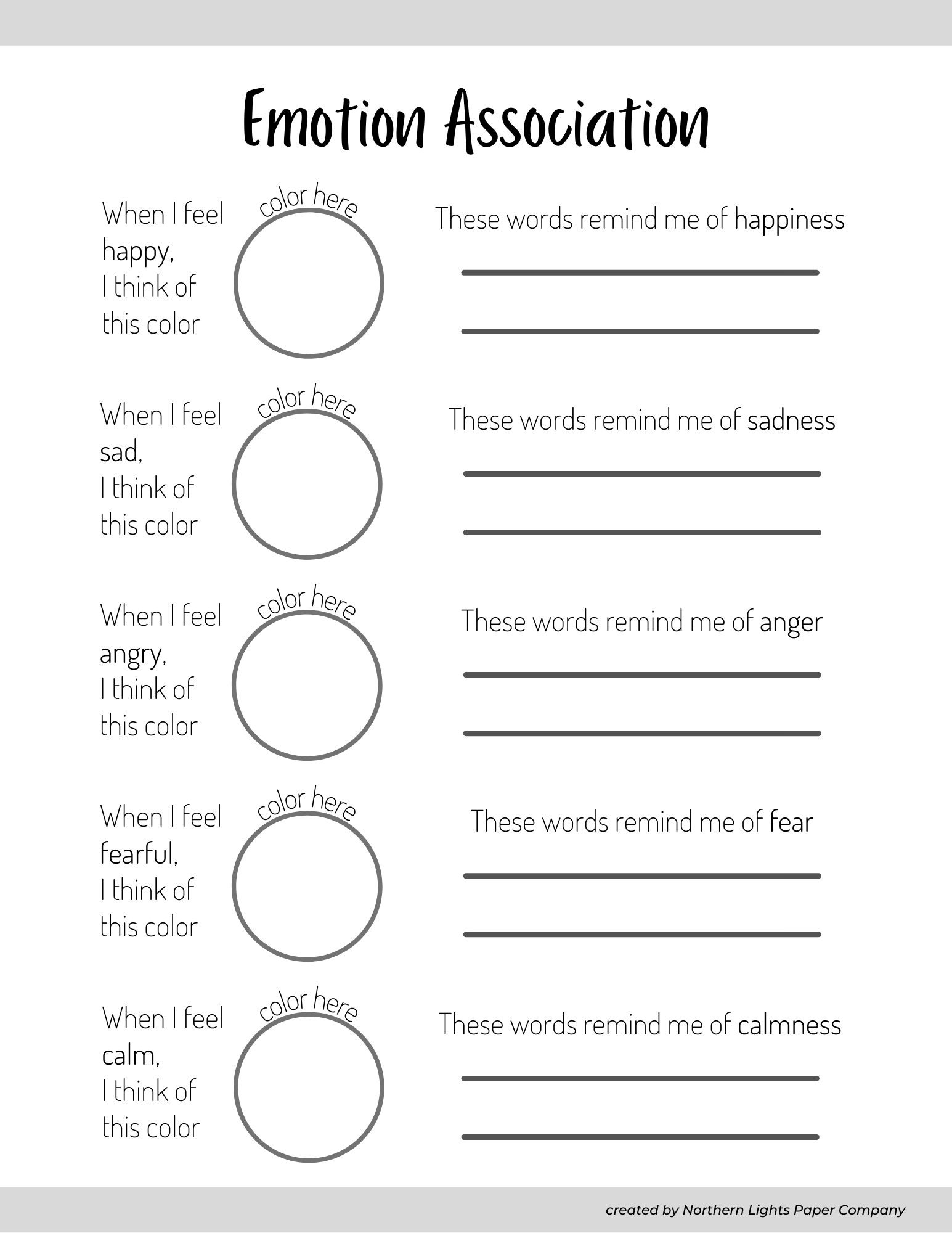 Emotion Association Worksheet | Social Emotional Learning, Primary ...
