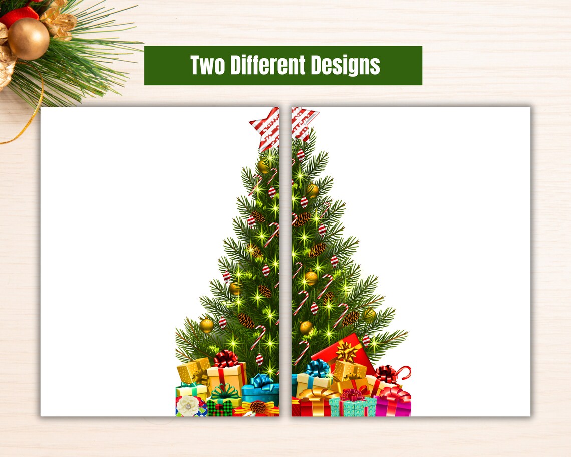 Christmas Writing Paper, Printable Lined and Unlined Christmas Tree ...