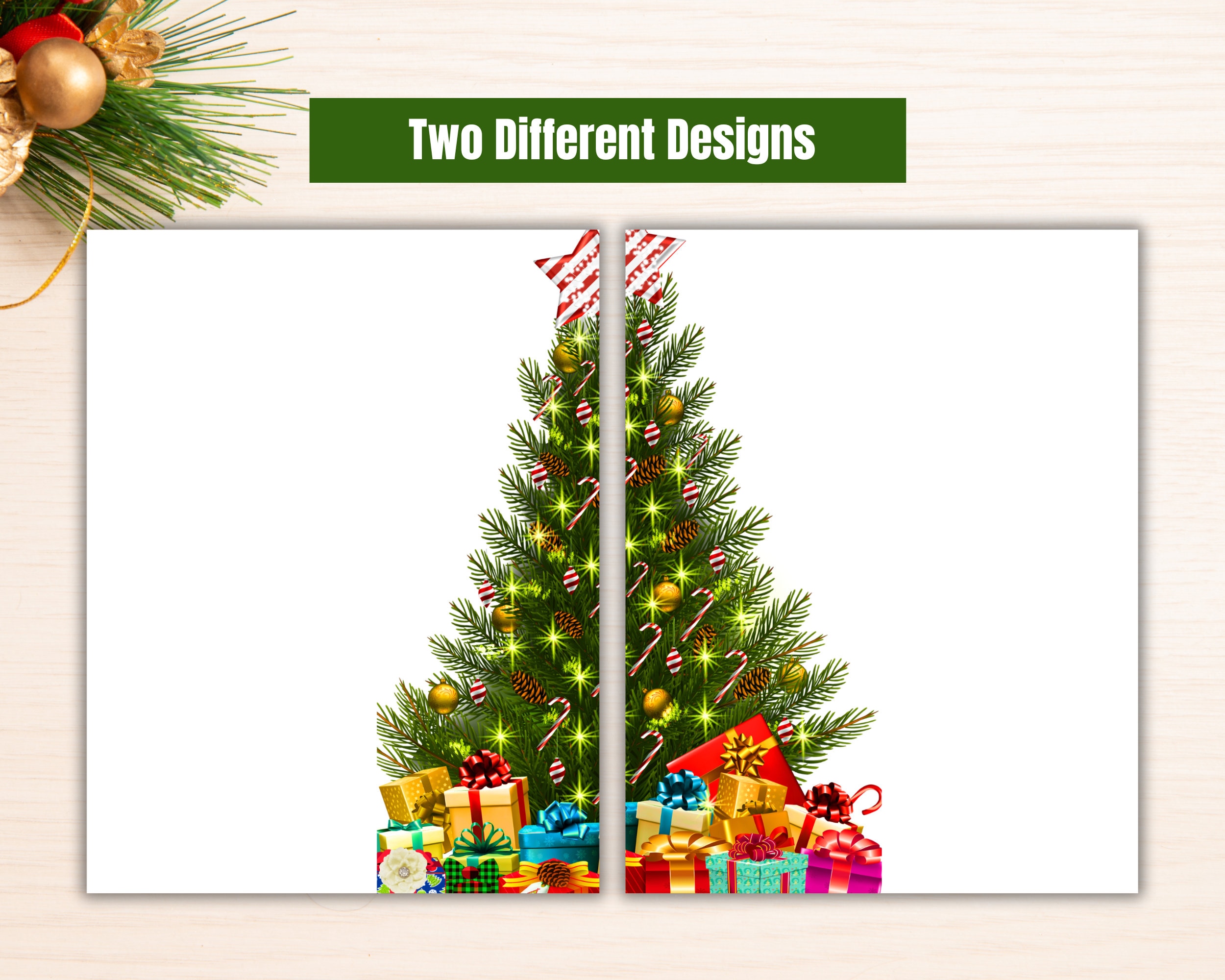 Christmas Writing Paper, Printable Lined and Unlined Christmas Tree ...