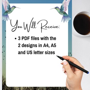 Tropical Bird Floral Printable Writing Paper, Printable Stationery ...