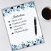 Printable Blue Floral Letter Writing Papers, Lined and Blank Writing ...