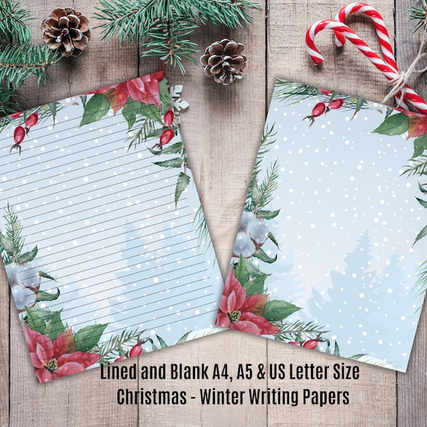 Christmas Printable Stationery - Etsy