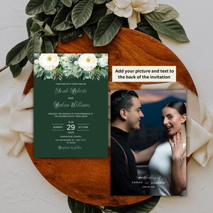 Editable Green Wedding Invitation Suite Template Instant Download ...
