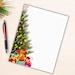 Christmas Writing Paper, Printable Lined and Unlined Christmas Tree ...