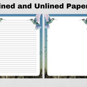 Tropical Bird Floral Printable Writing Paper, Printable Stationery ...
