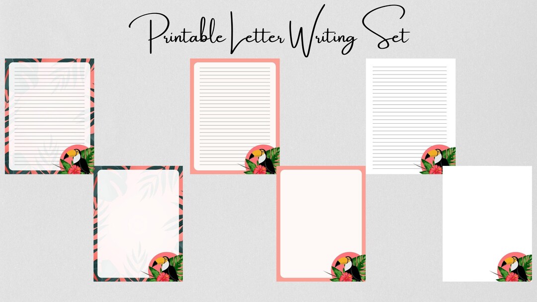 Tropical Stationery: Lined & Blank Journal Paper (digital Download) - Etsy