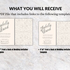 Printable Script Wedding Invitation Template, Editable Invitation ...