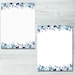 Printable Blue Floral Letter Writing Set- US Letter, A4 & A5 Lined and ...