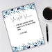 Printable Blue Floral Letter Writing Papers, Lined and Blank Writing ...